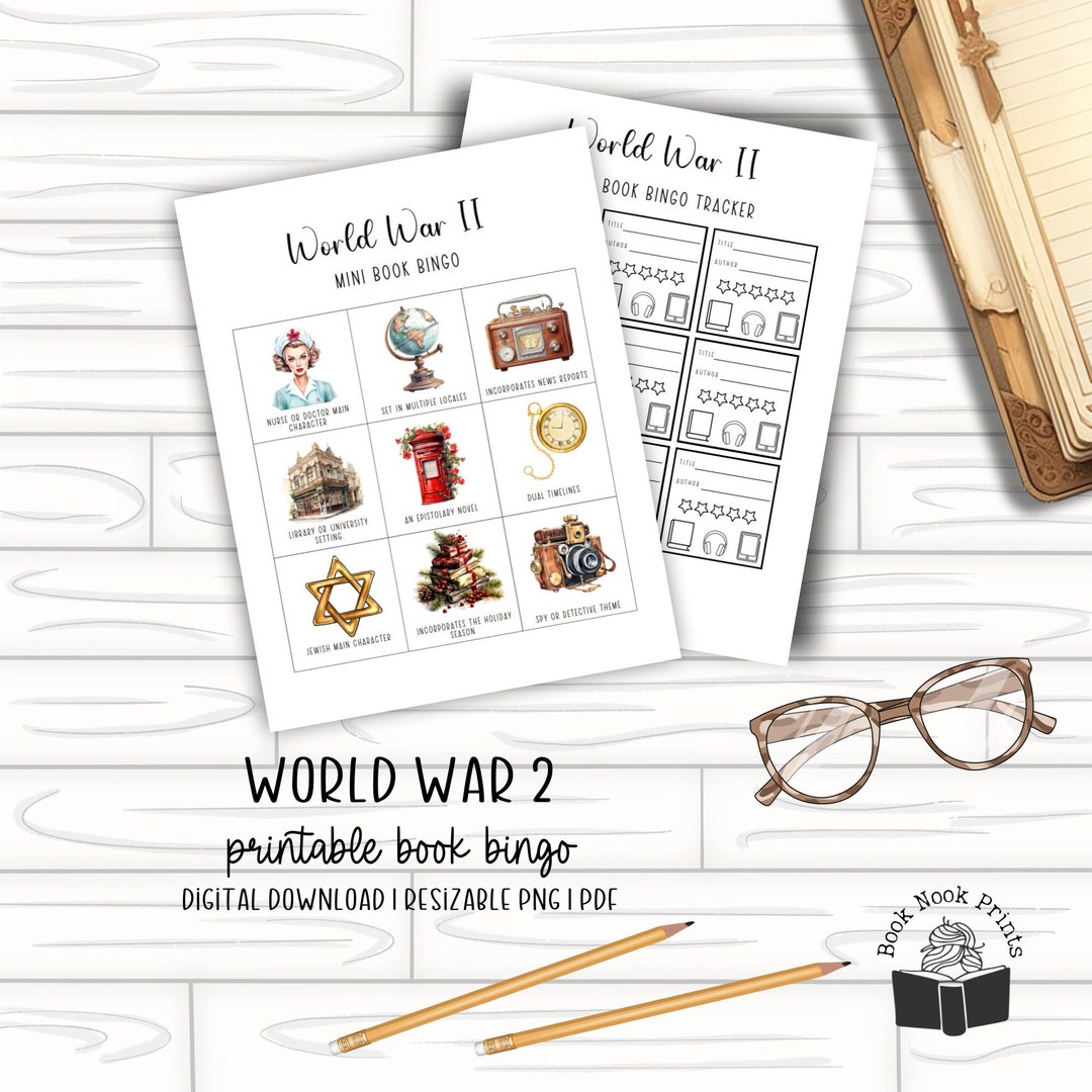 World War II Mini Book Bingo | Printable Reading Challenge | Reading ...