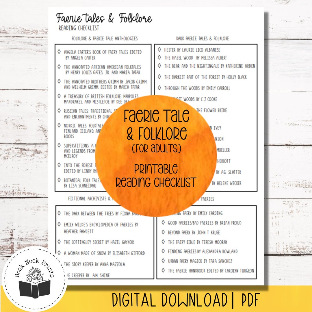 Faerie Tales & Folklore for Adults Reading Checklist | PDF | Reading ...