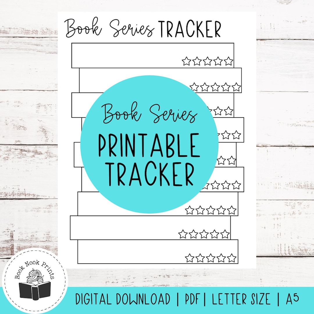 Book Series Tracker Printable Digital Download PDF - Etsy