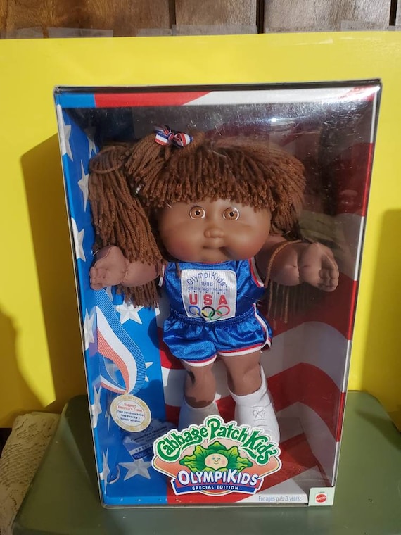 Toys Official Team Mascot African American 16 Doll. Vintage 1995 Mattel Cabbage Patch Kids ...