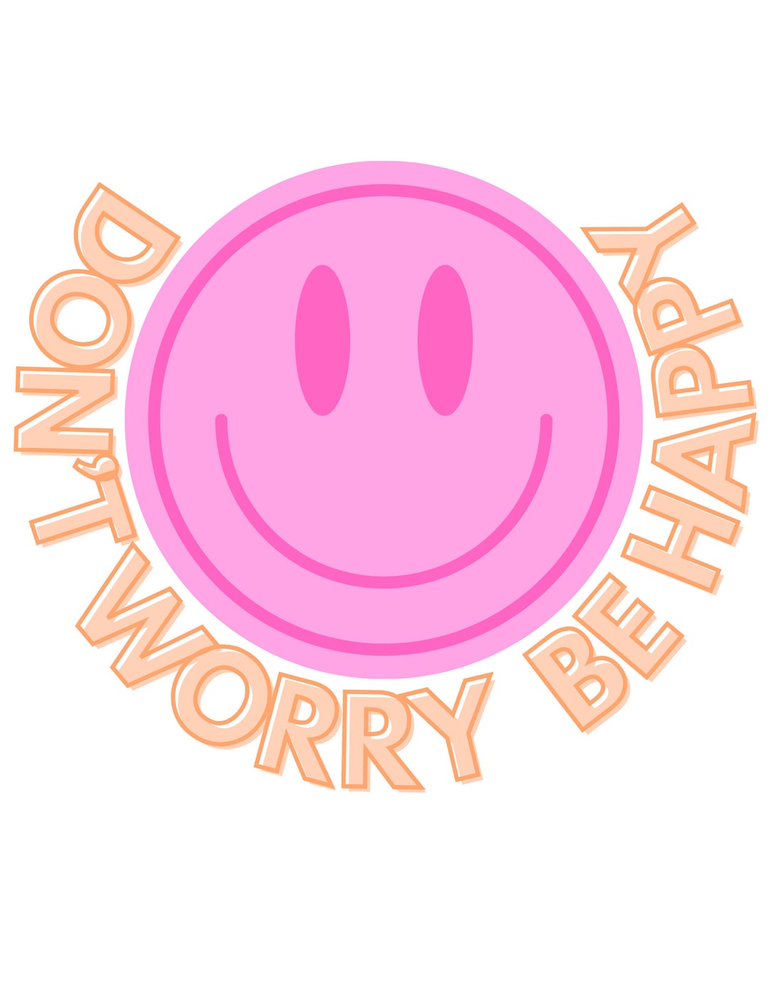 Aesthetic Smiley SVG - Etsy