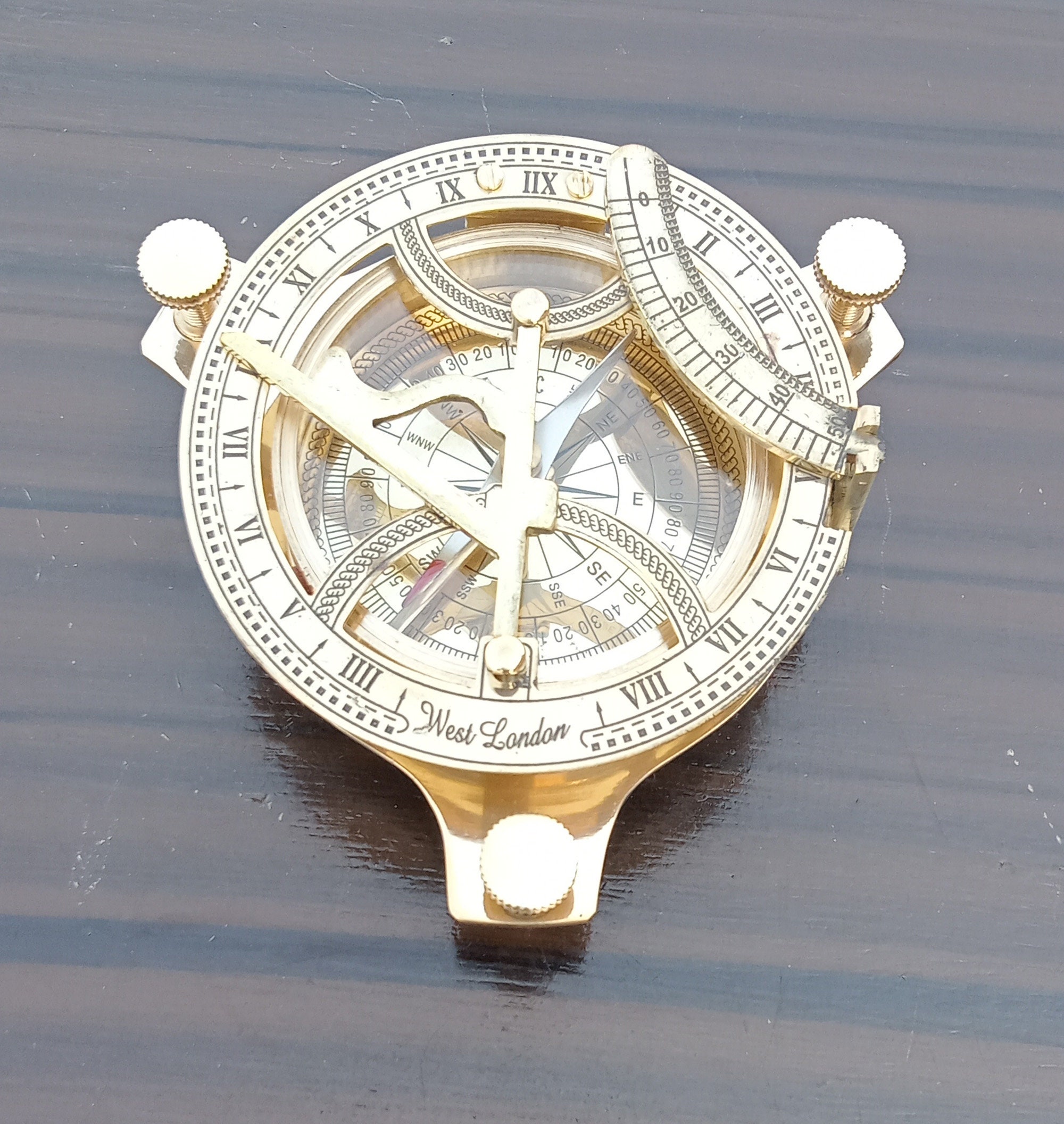Personalized Sundial Compass, Engraved Compass, Anniversary Gift ...