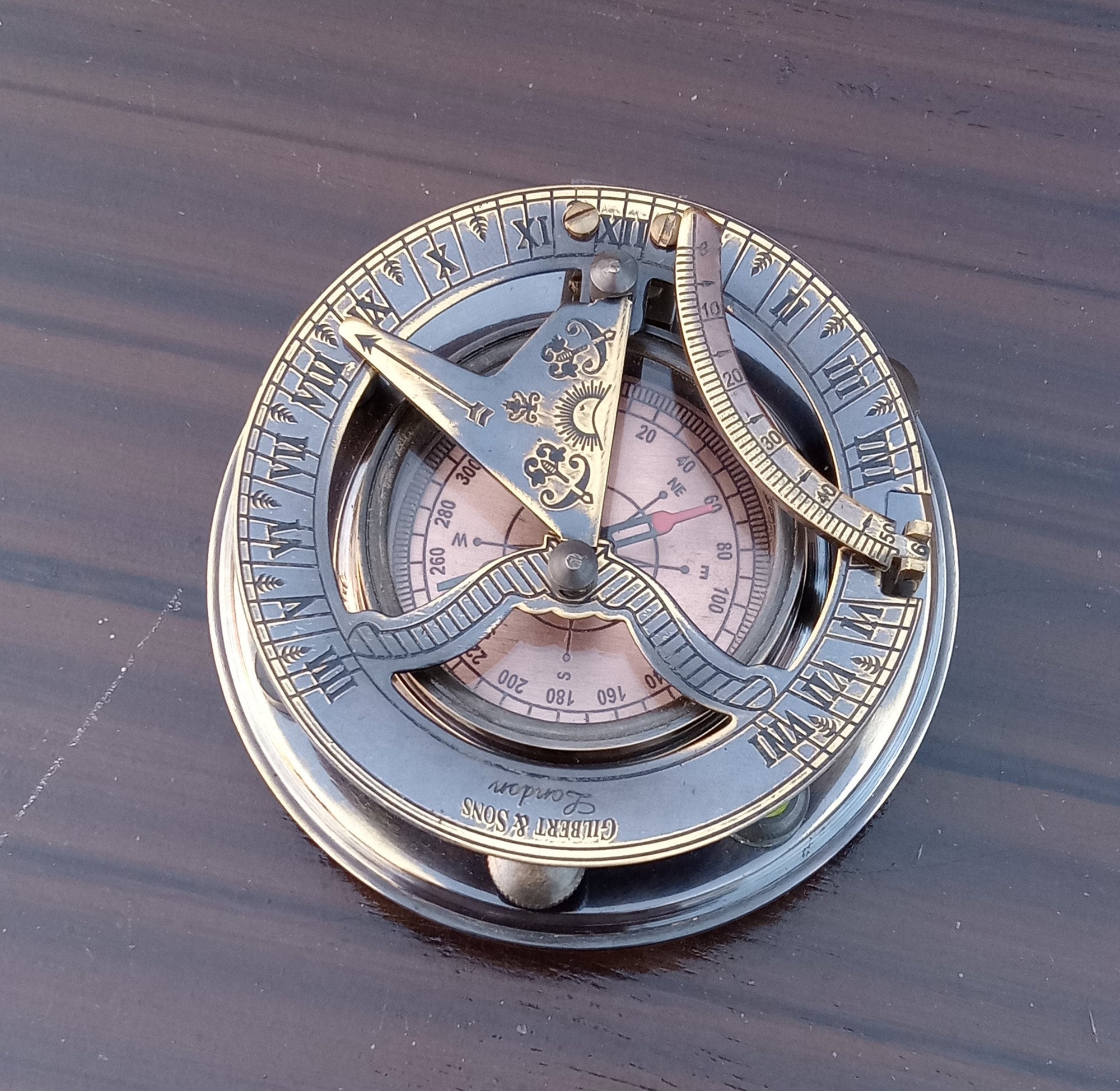 Personalized Sundial Compass, Engraved Compass, Anniversary Gift ...