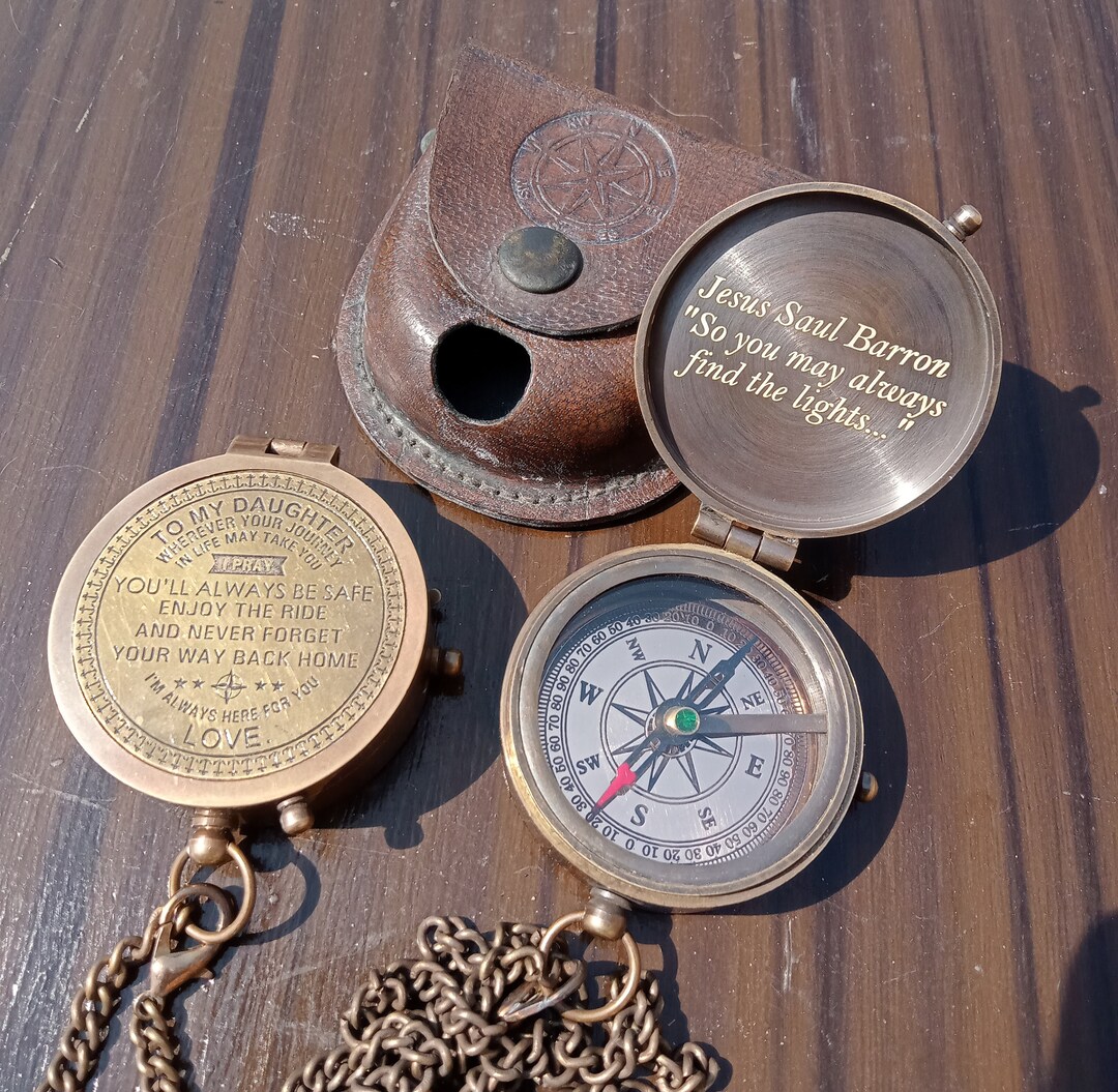 To My Daughter Personalized Compass, Engraved Compass, Anniversary Gift ...