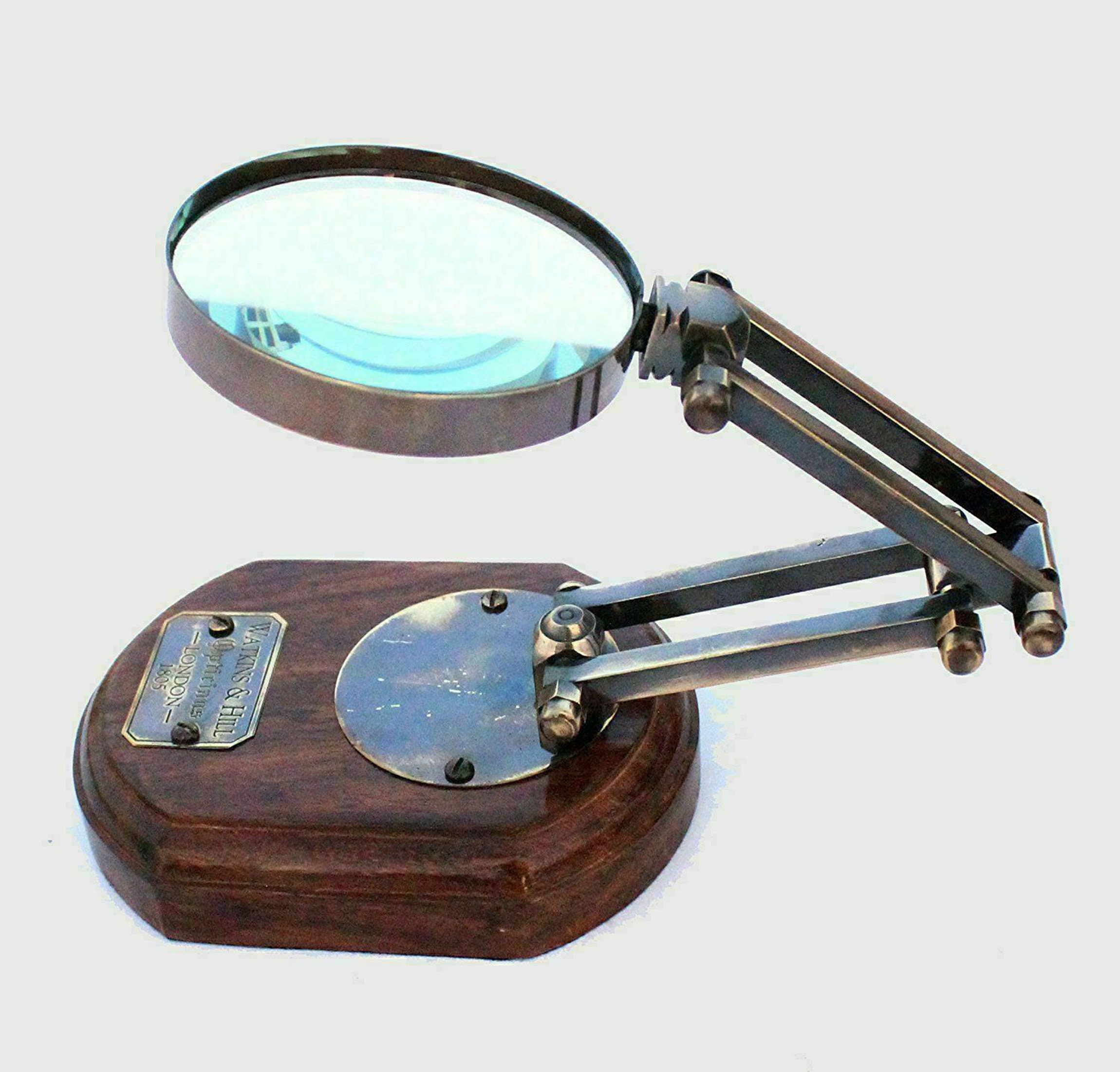 Vintage Brass Tabletop Magnifying Glass: Nautical Desk Decor - Etsy