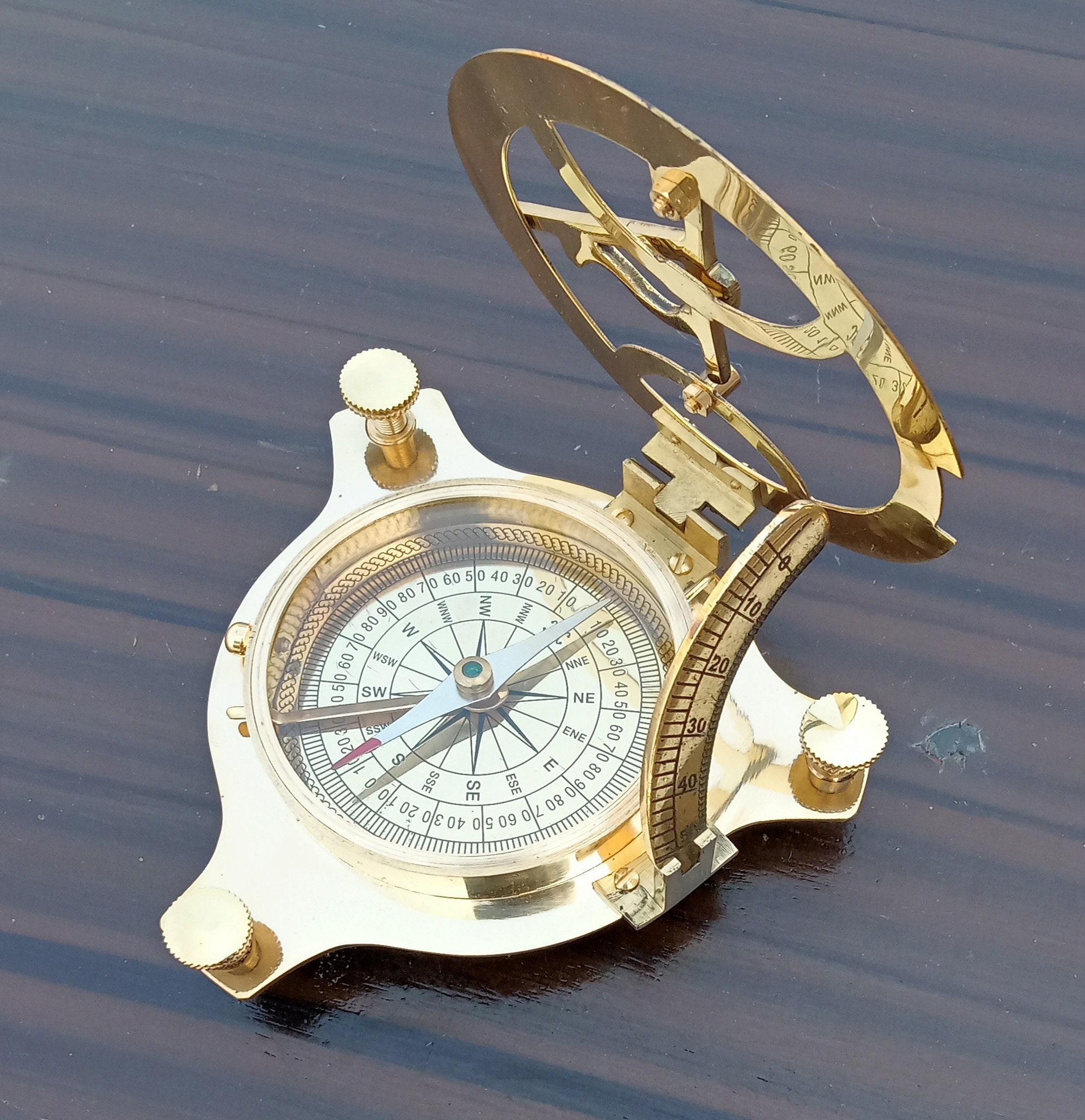 Personalized Sundial Compass, Engraved Compass, Anniversary Gift ...