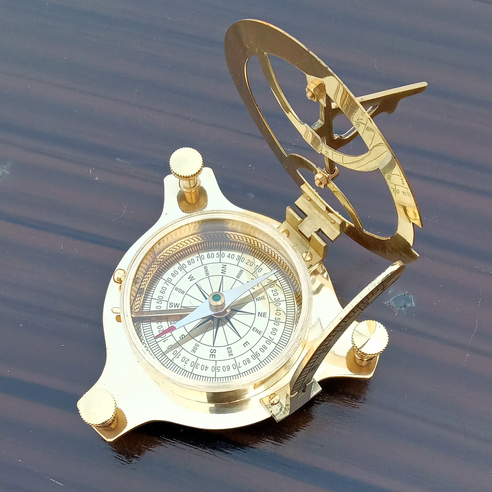 Personalized Sundial Compass, Engraved Compass, Anniversary Gift ...