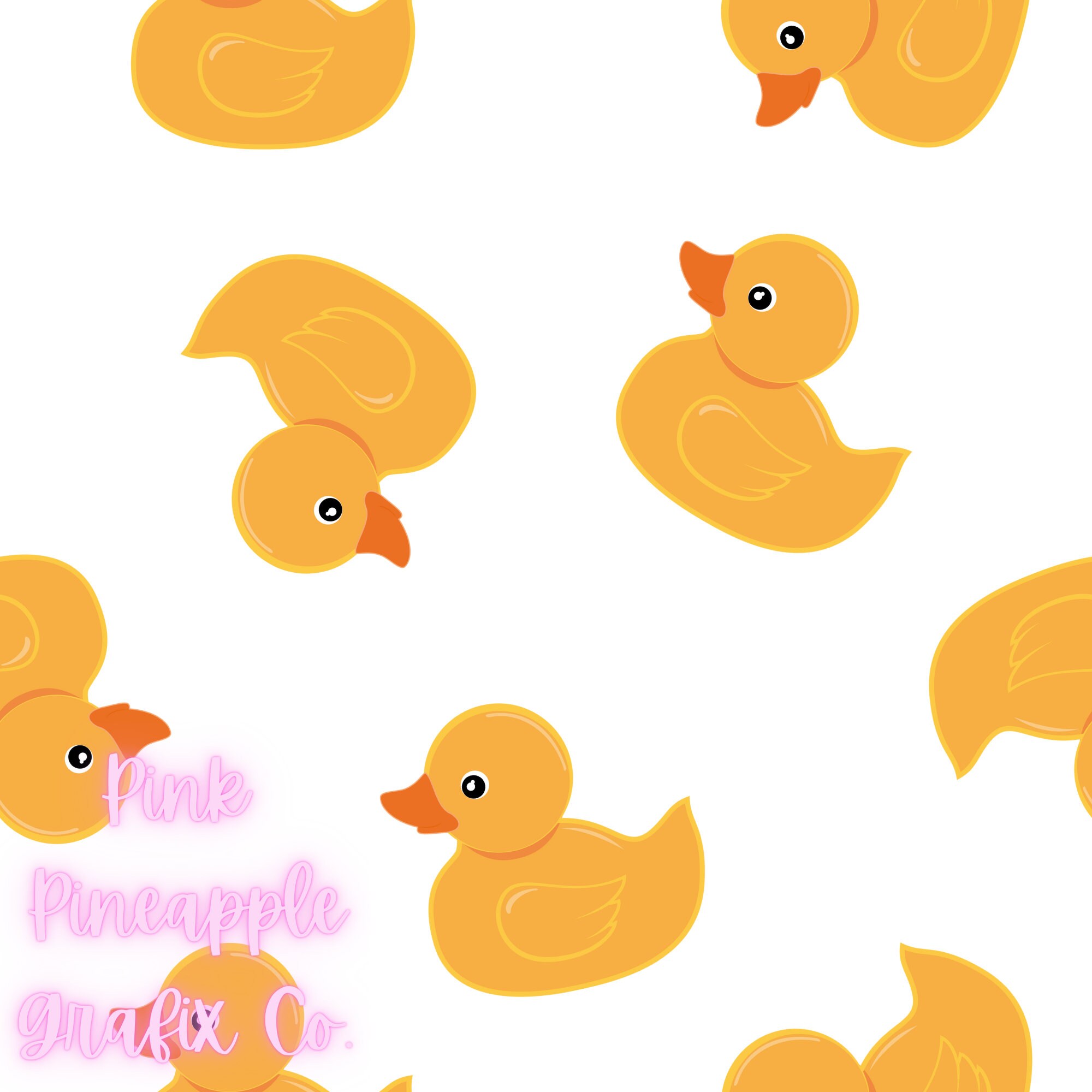 Yellow Rubber Duckies Digital Seamless File - Etsy