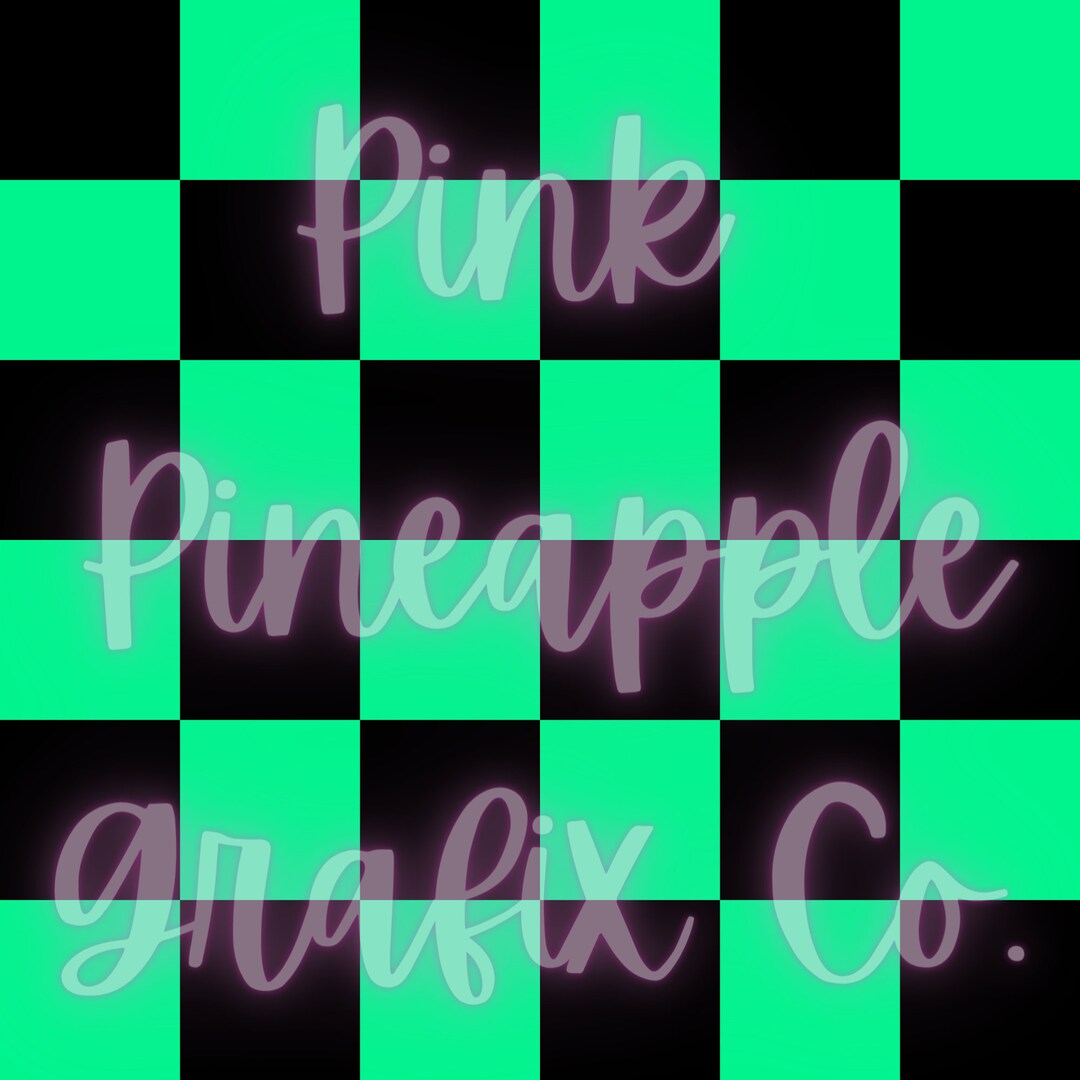 Neon Green and Black Checkers Pattern Digital Seamless File - Etsy
