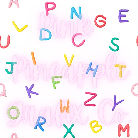 Colorful Alphabet Abcs Digital Seamless File | Etsy