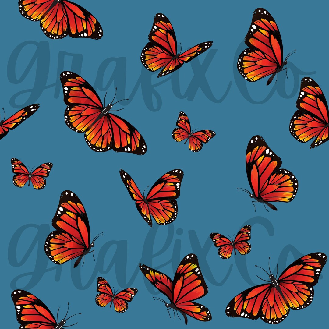 Monarch Butterfly Seamless File - Etsy