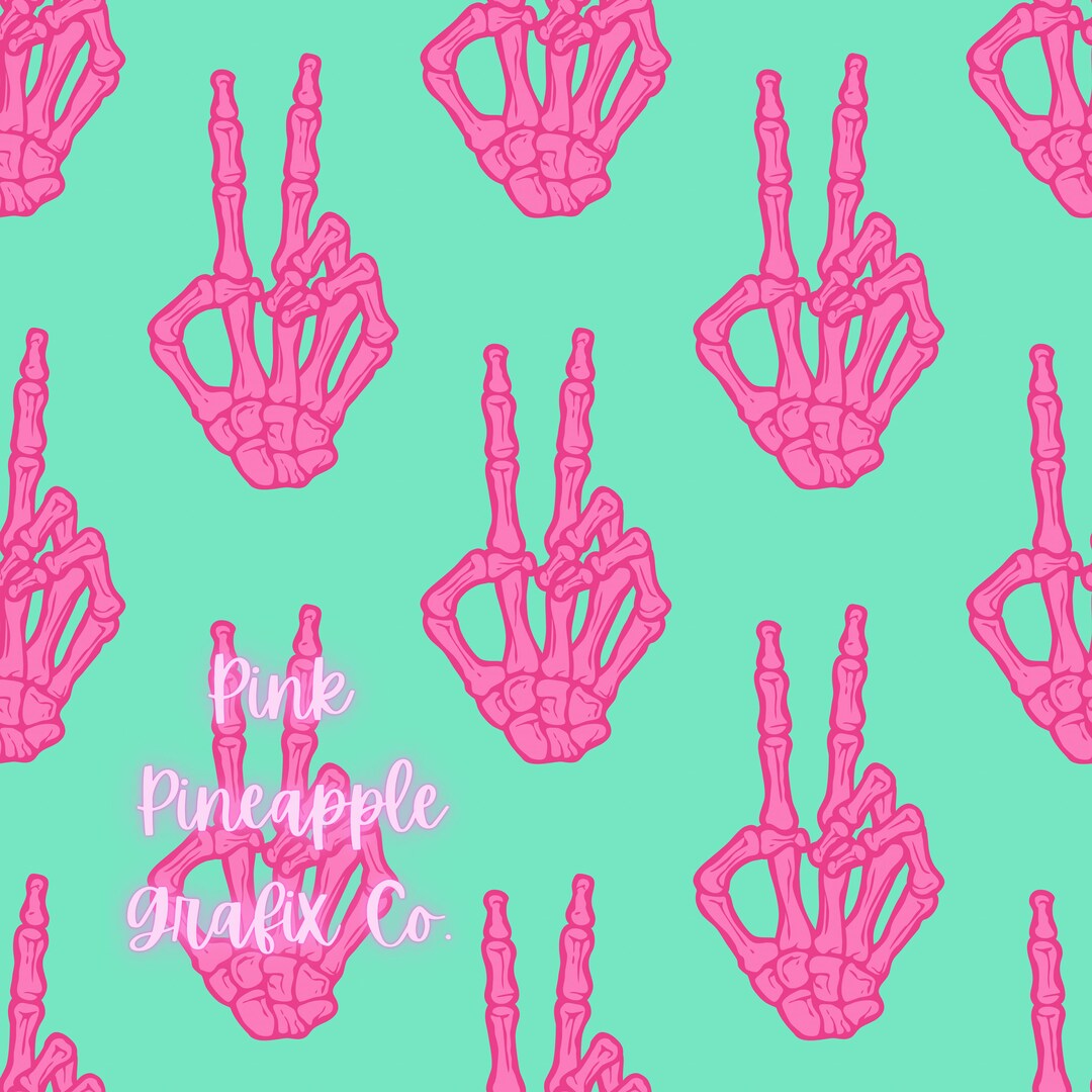 Digital Seamless File, Printable Paper, Repeating Pattern, Skeleton ...