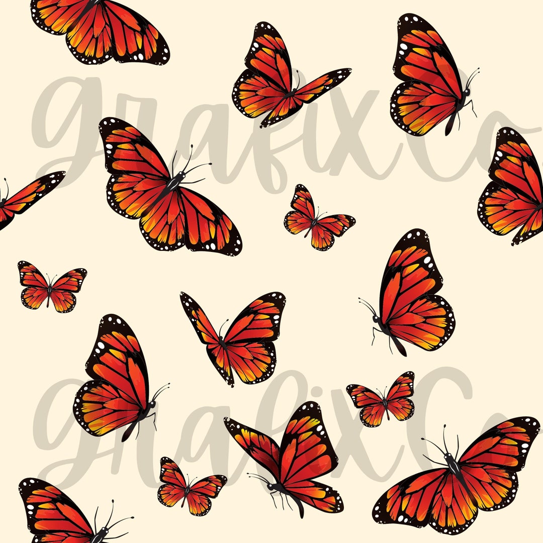Monarch Butterfly Seamless File - Etsy
