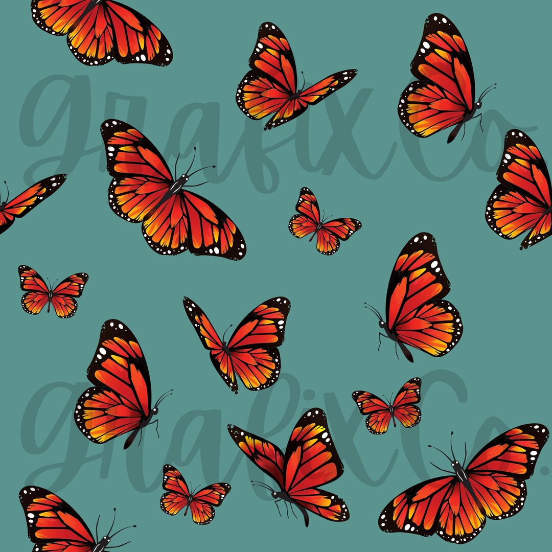 Monarch Butterfly Seamless File - Etsy