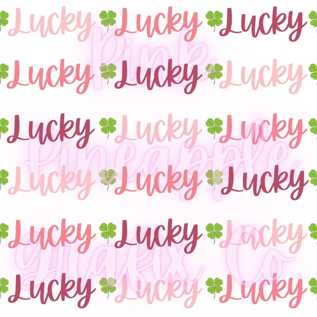Pink Lucky Shamrocks Digital Seamless File - Etsy