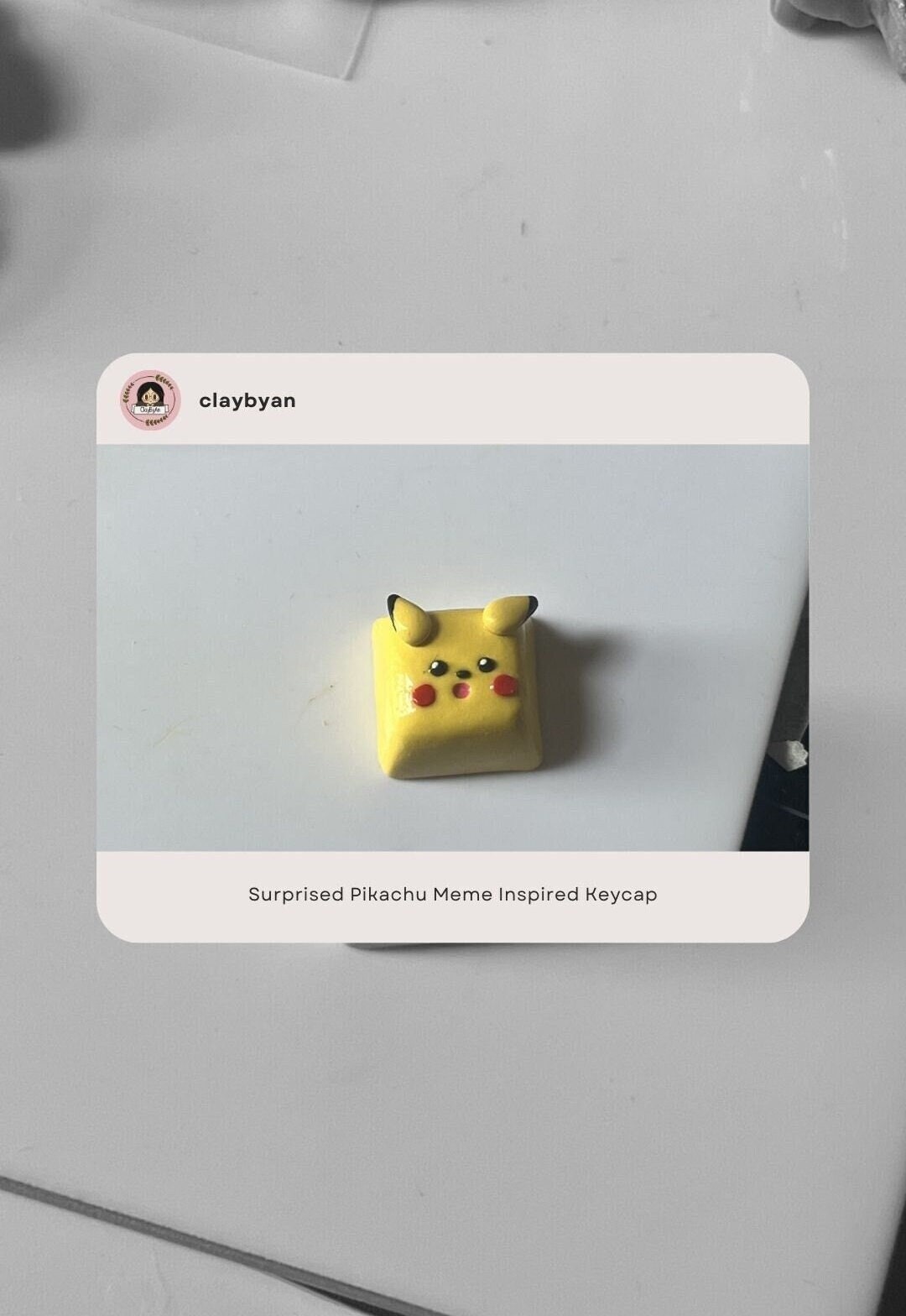 Surprised Pikachu Meme Inspired Polymer Clay PBT XDA Profile - Etsy