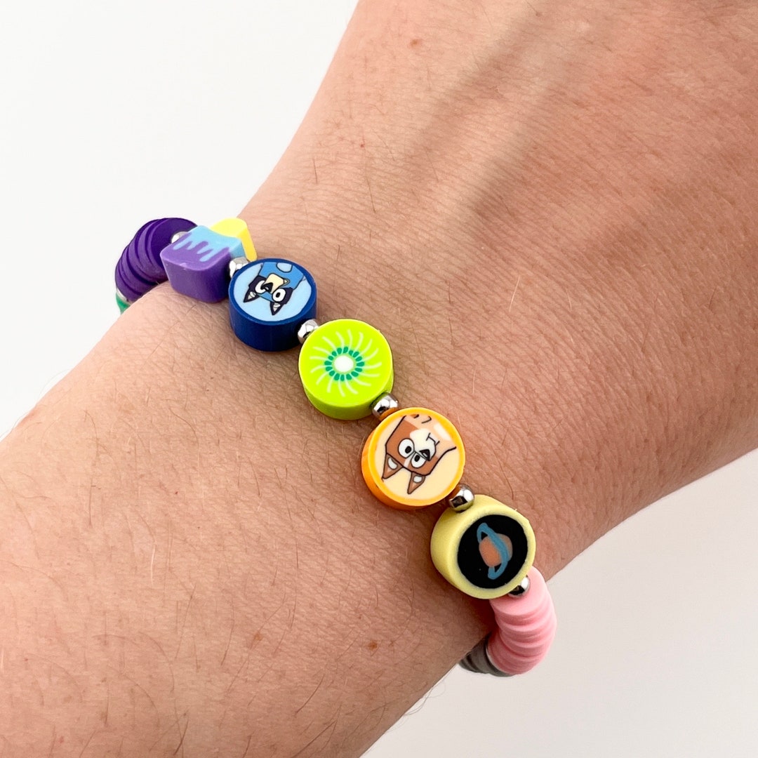 Bluey and Bingo Bracelet: Polymer Clay Kids Jewelry - Etsy