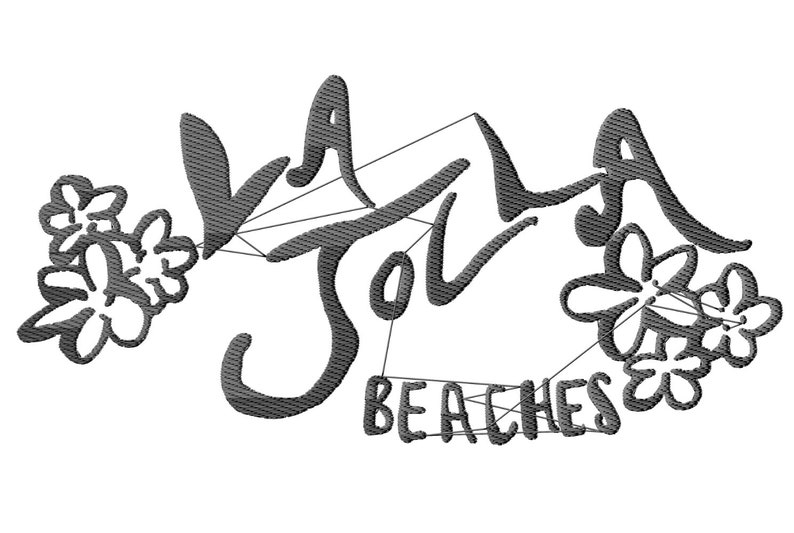 La Jolla Beaches California Embroidery Digital Embroidery Pattern File ...