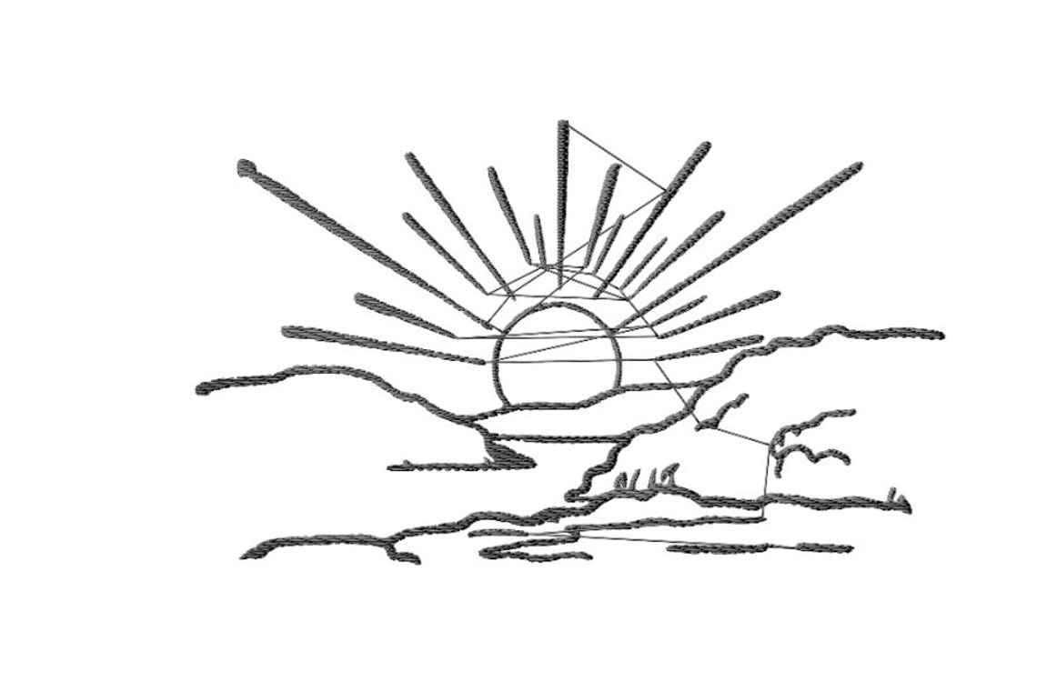Sunrise Embroidery Pattern Easy Download With Multiple File - Etsy