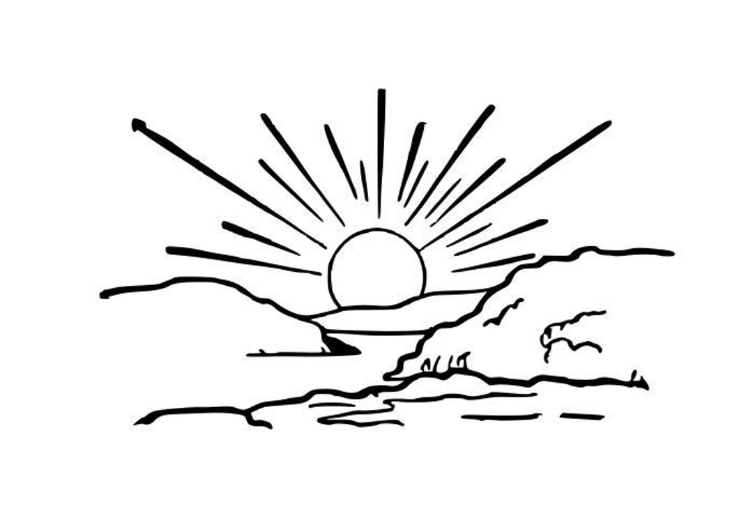 Sunrise Embroidery Pattern - Easy Download With Multiple File Types ...