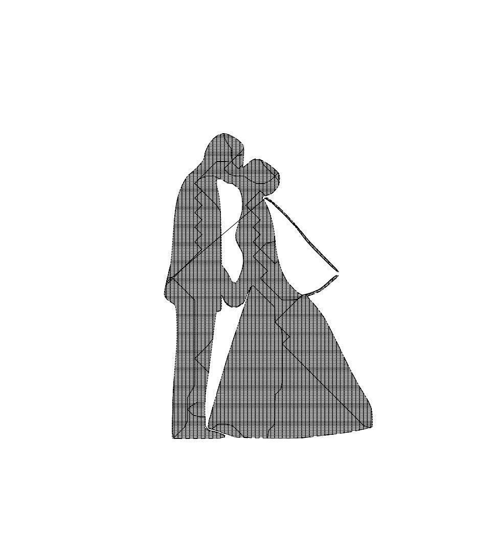 Cute Wedding Couple Pattern Easy Download With Multiple File Types pes ...