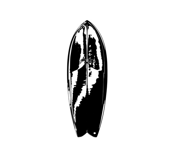 Surfboard Digital Art Embroidery Pattern File Easy Download: | Etsy