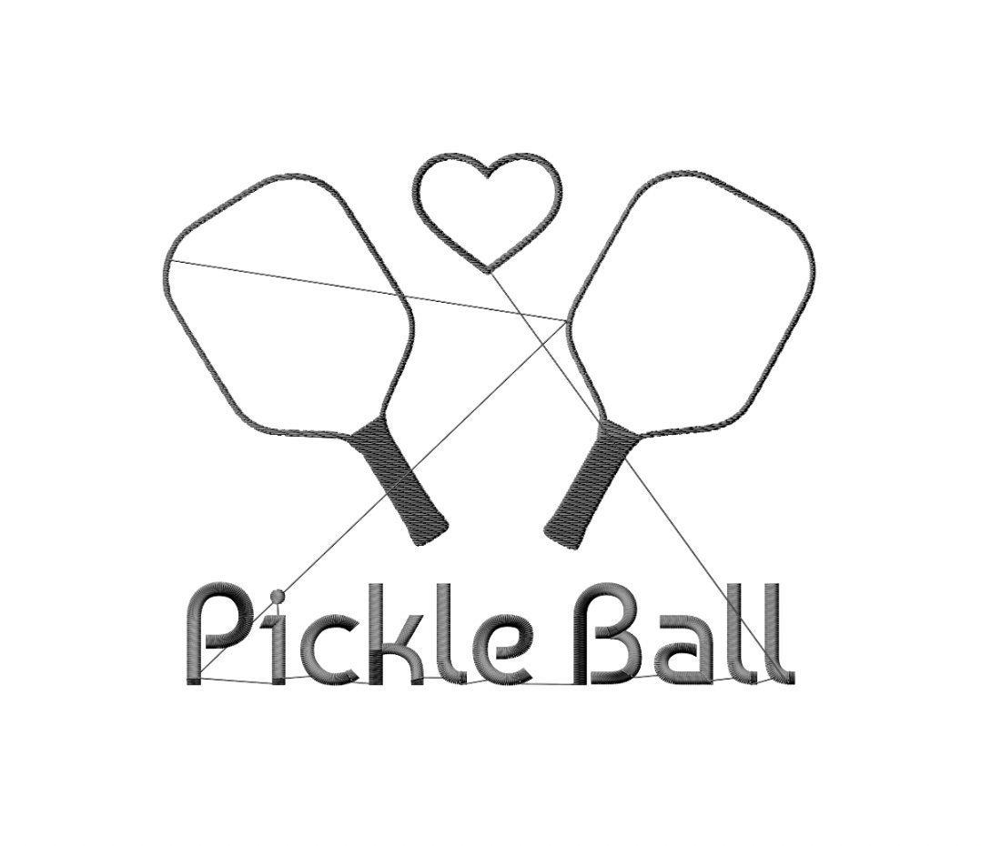 Cute Pickle Ball Embroidery Pattern Easy Instant Download Pes Pec Vp3 ...