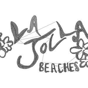La Jolla Beaches California Embroidery Digital Embroidery Pattern File ...