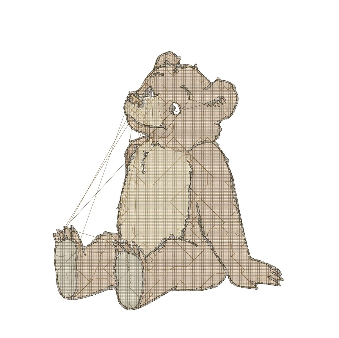 Cute Little Bear Embroidery Design Pattern File (multiple File Types ...