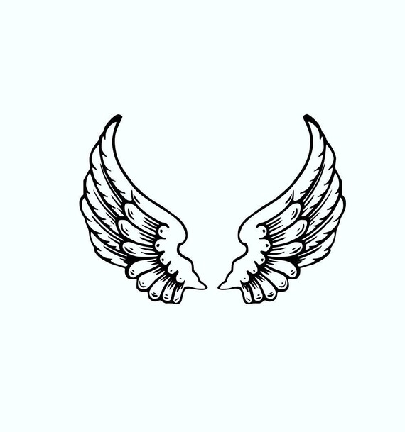 Angel Wings Cute Embroidery Pattern File Instant Easy - Etsy