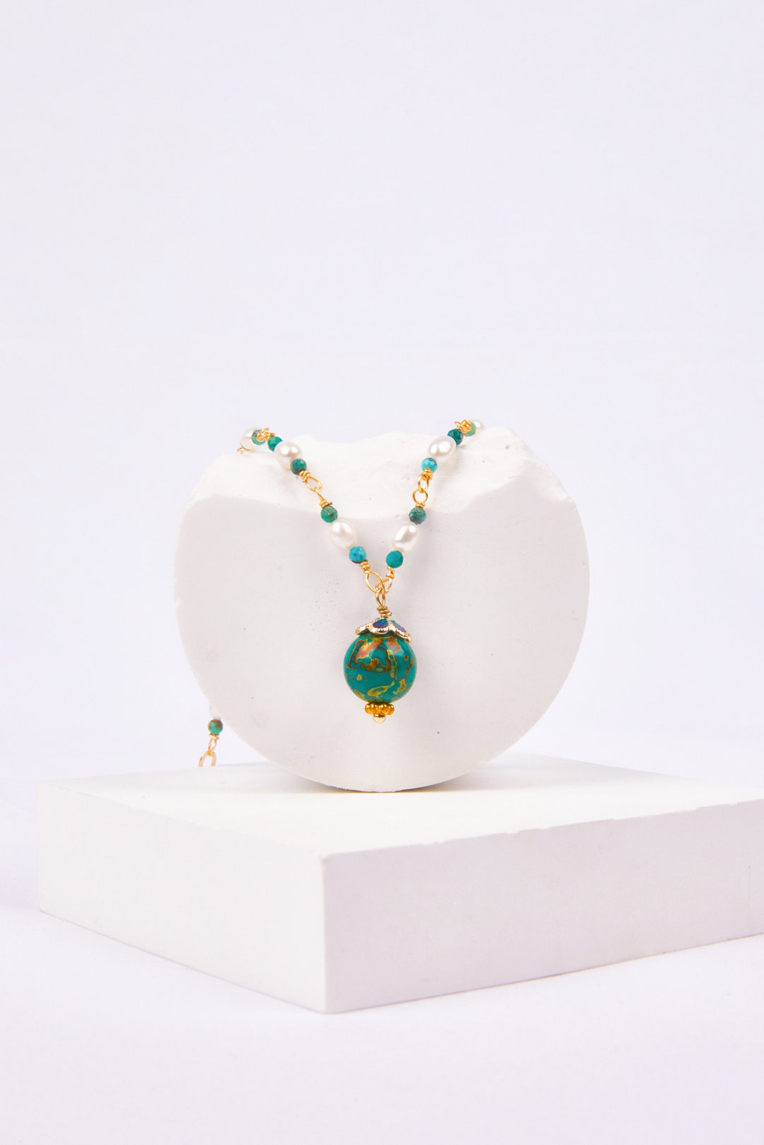 Jewelry/1cm Diameter Lacquer Ball/ Natural White Pearls/18k Gold Plated ...