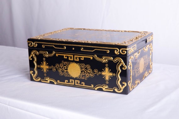 Chinese Lacquer Thread Sculpture Cigar Box/luxury Cigar - Etsy