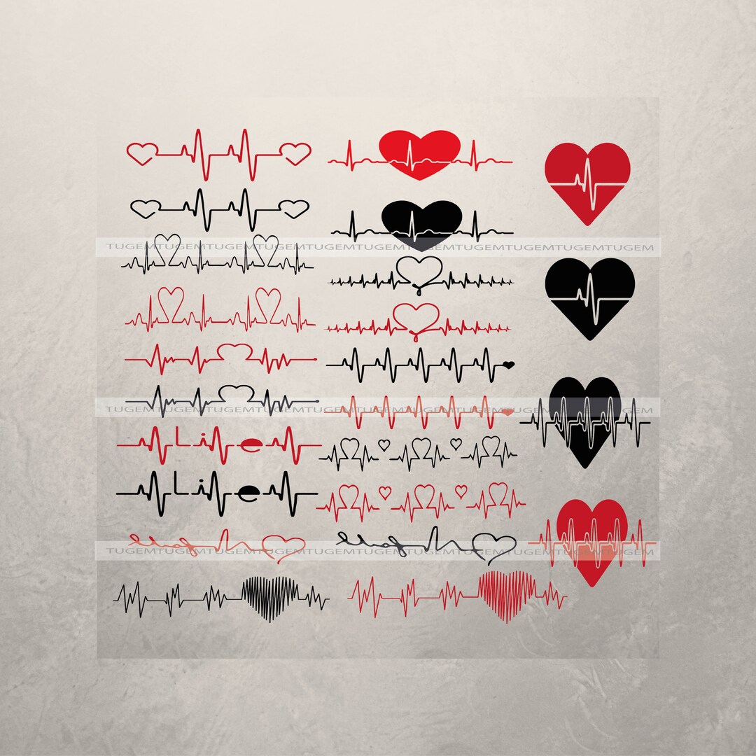 Heartbeat Svg Bundle Life Line Svg Vector Ekg Svg File for - Etsy UK