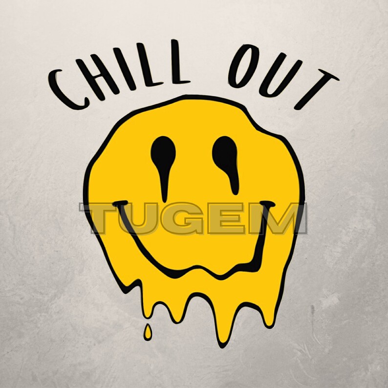 Smiling Face Svg Cut File for Cricut Chill Out Smiley Face - Etsy