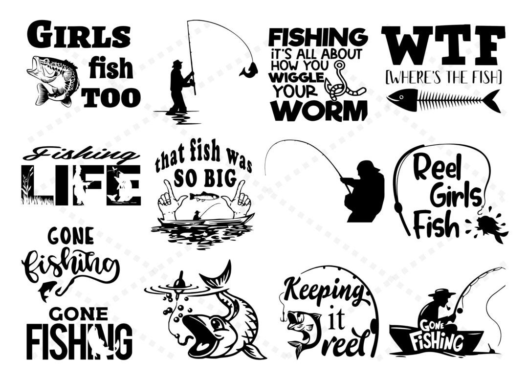 Fishing Svg Bundle Gone Fishing Svg Girls Fish Too Svg File - Etsy UK