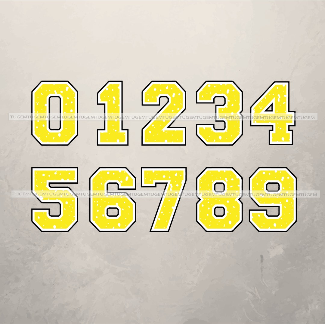 Plain Numbers Svg Numbers Font Svg File for Cricut Digital - Etsy UK