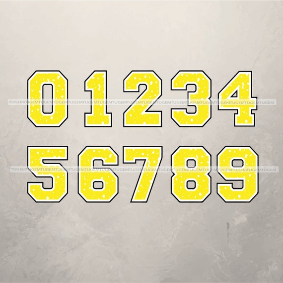 Plain Numbers Svg Numbers Font Svg File for Cricut Digital - Etsy Canada