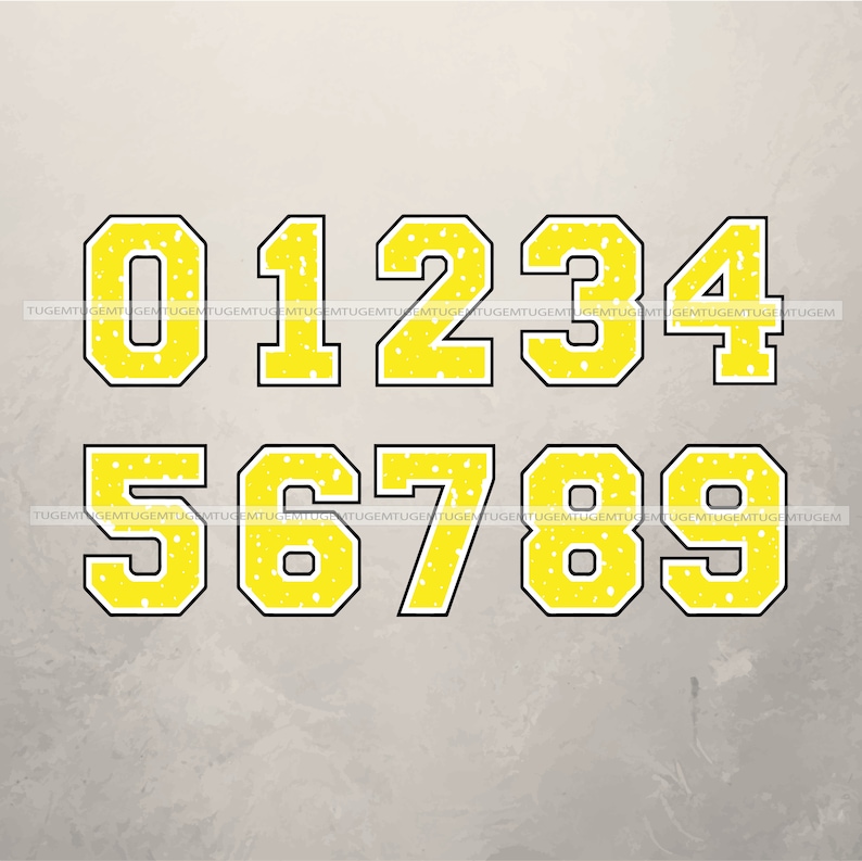 Plain Numbers Svg Numbers Font Svg File for Cricut Digital - Etsy UK