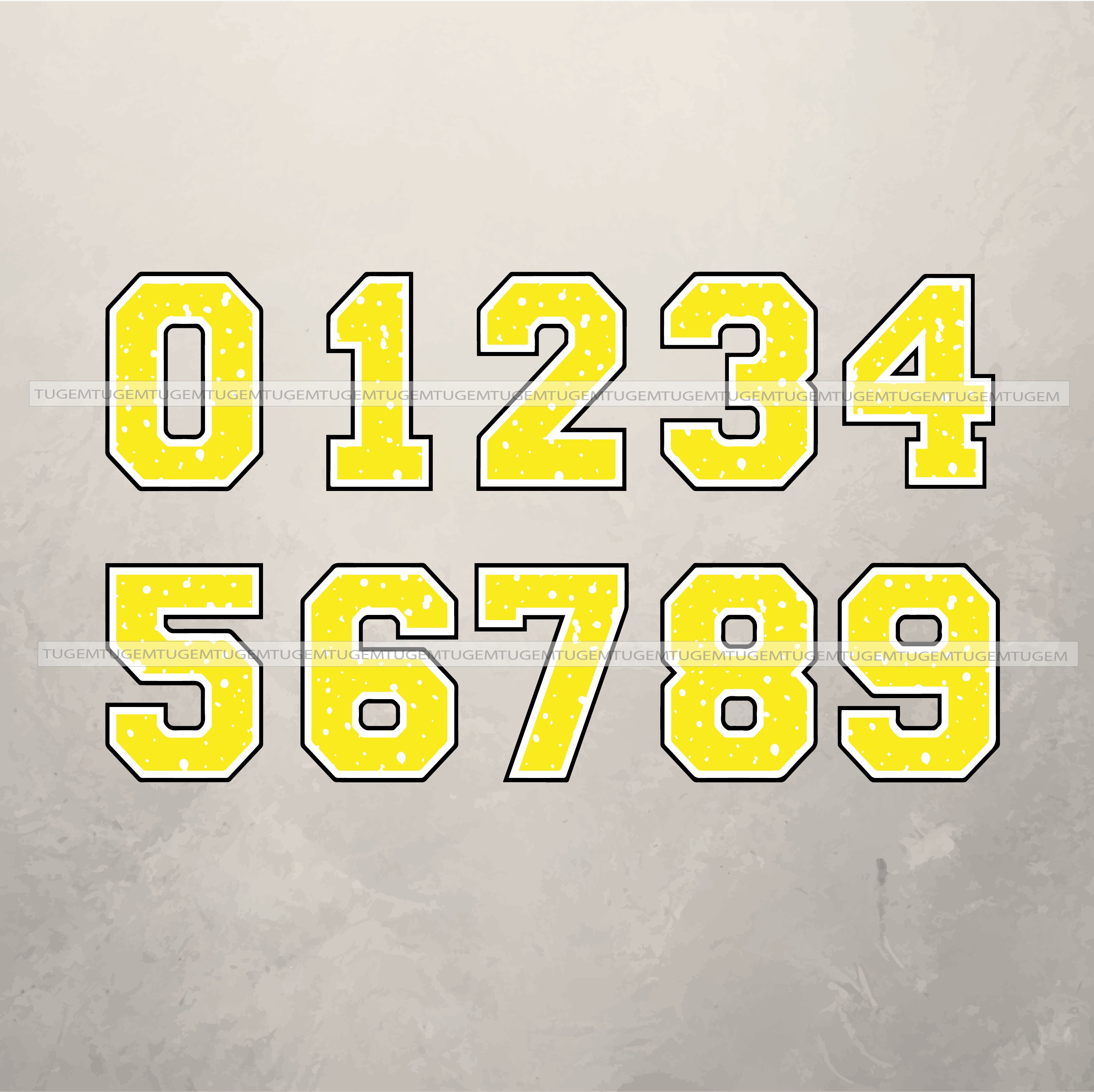 Plain Numbers Svg Numbers Font Svg File for Cricut Digital - Etsy UK