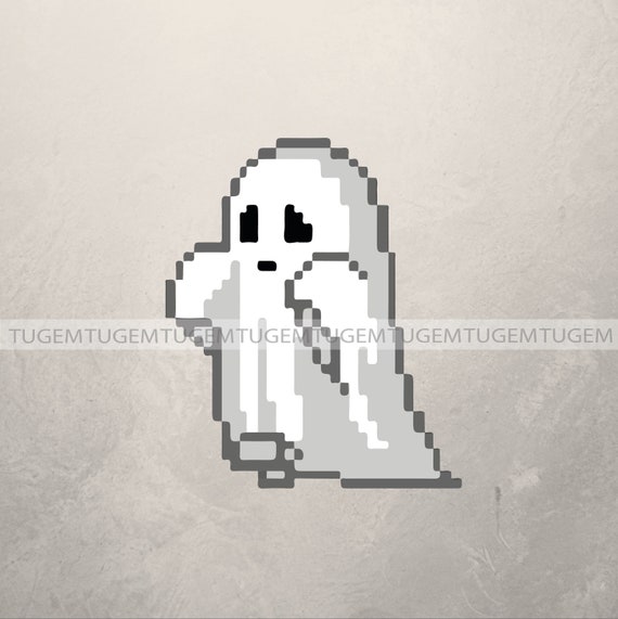 Ghost Svg Pixel Art Halloween Ghost Svg Ghost With Sheets Etsy