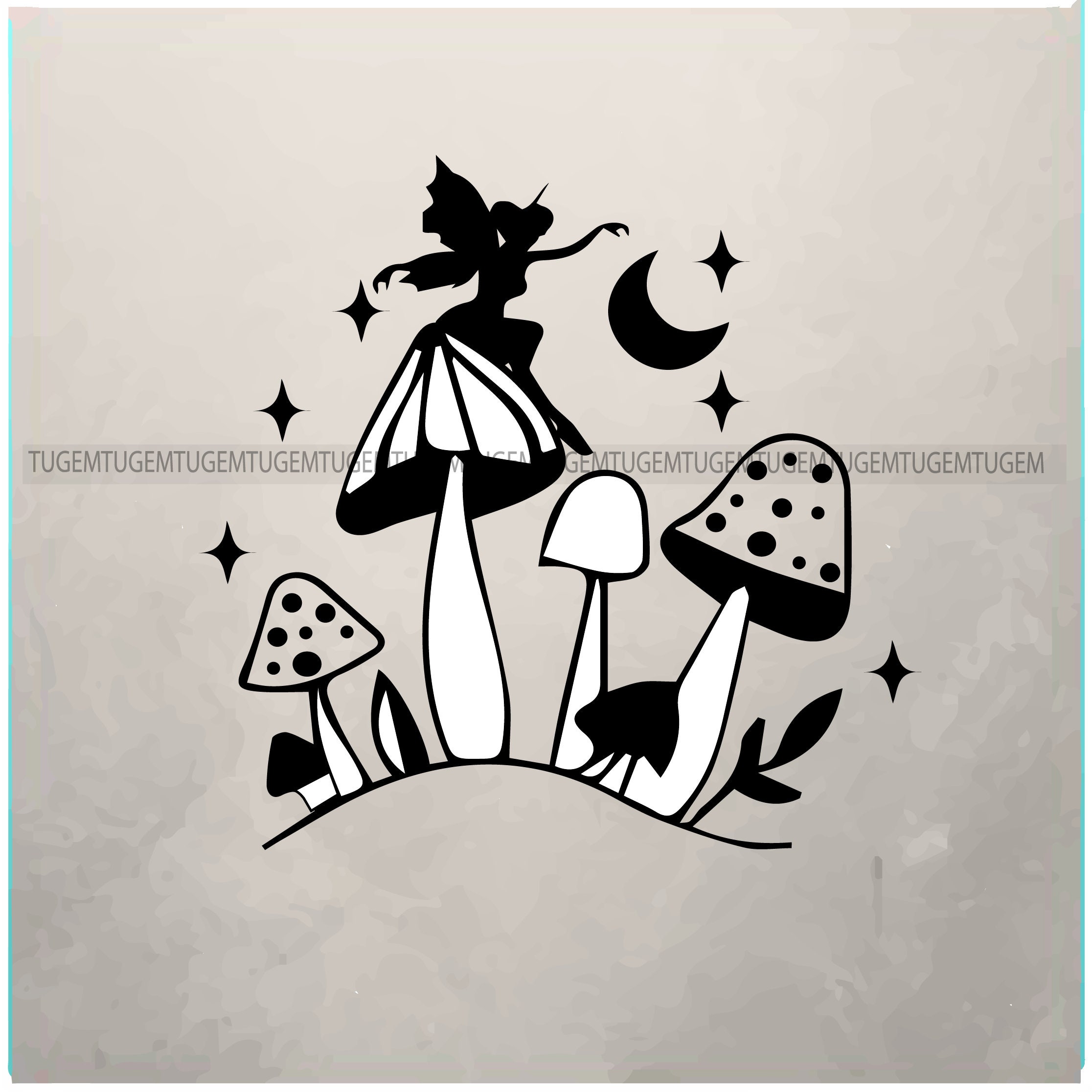 Mushroom Svg Fairy Svg Moon Svg Moon Phases Svg File for - Etsy India