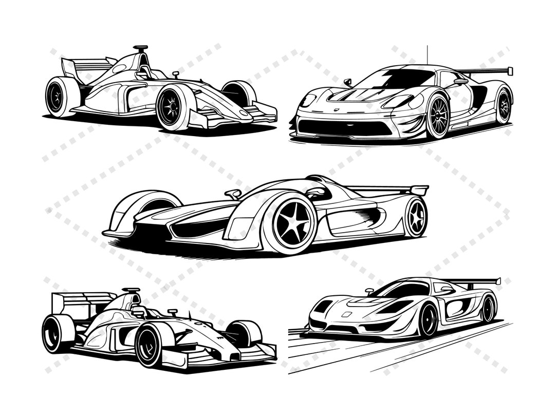 Race Cars Vector Svg Bundle F1 Cars Svg Sports Cars Svg - Etsy