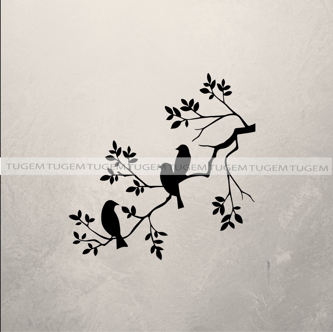 Birds on the Tree Branch Silhouette Svg Birds Wall Decor Svg - Etsy