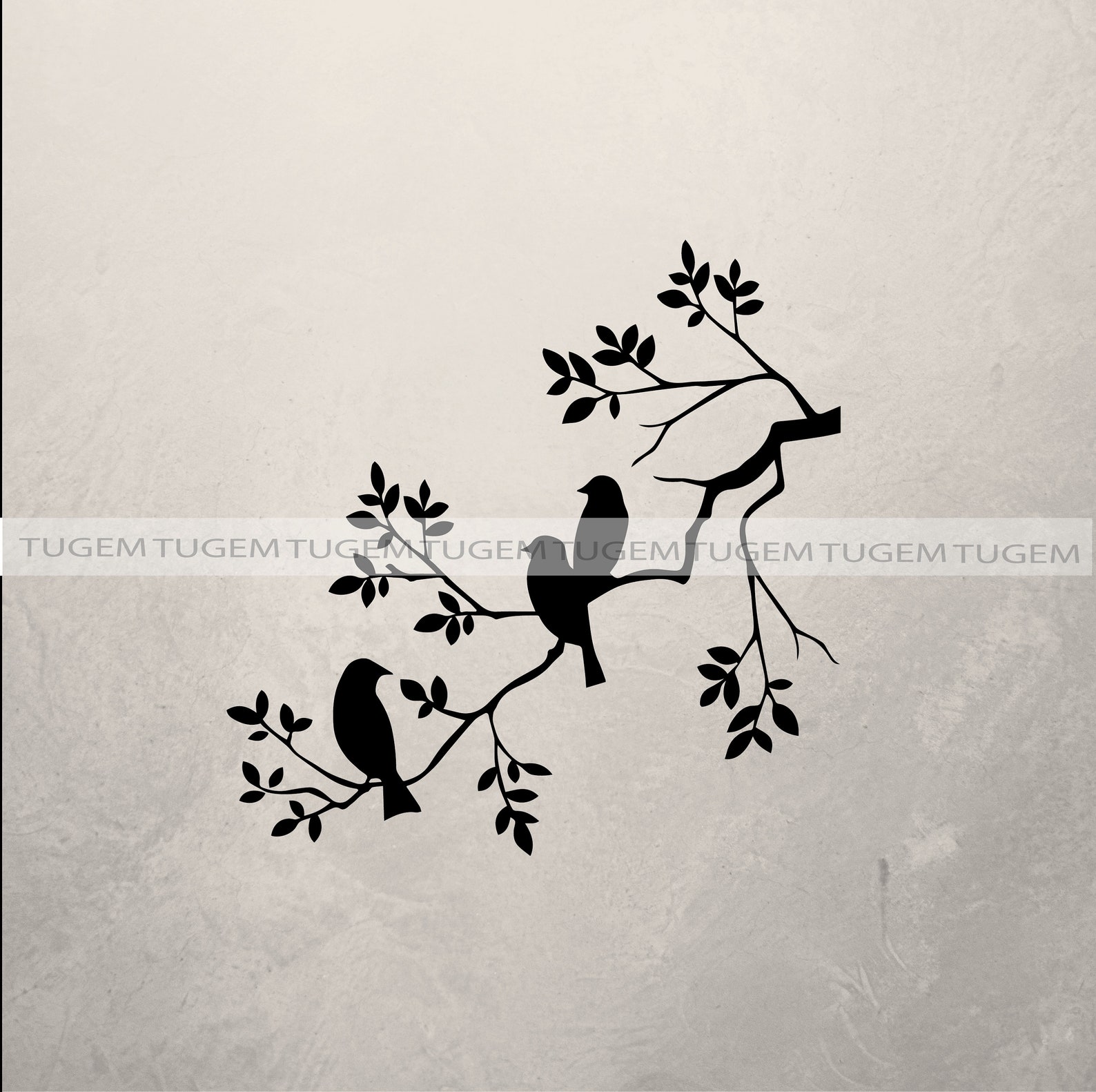 Birds on the Tree Branch Silhouette Svg Birds Wall Decor Svg - Etsy