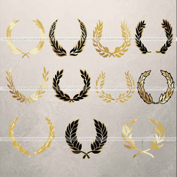 Gold Laurel Wreath - Etsy