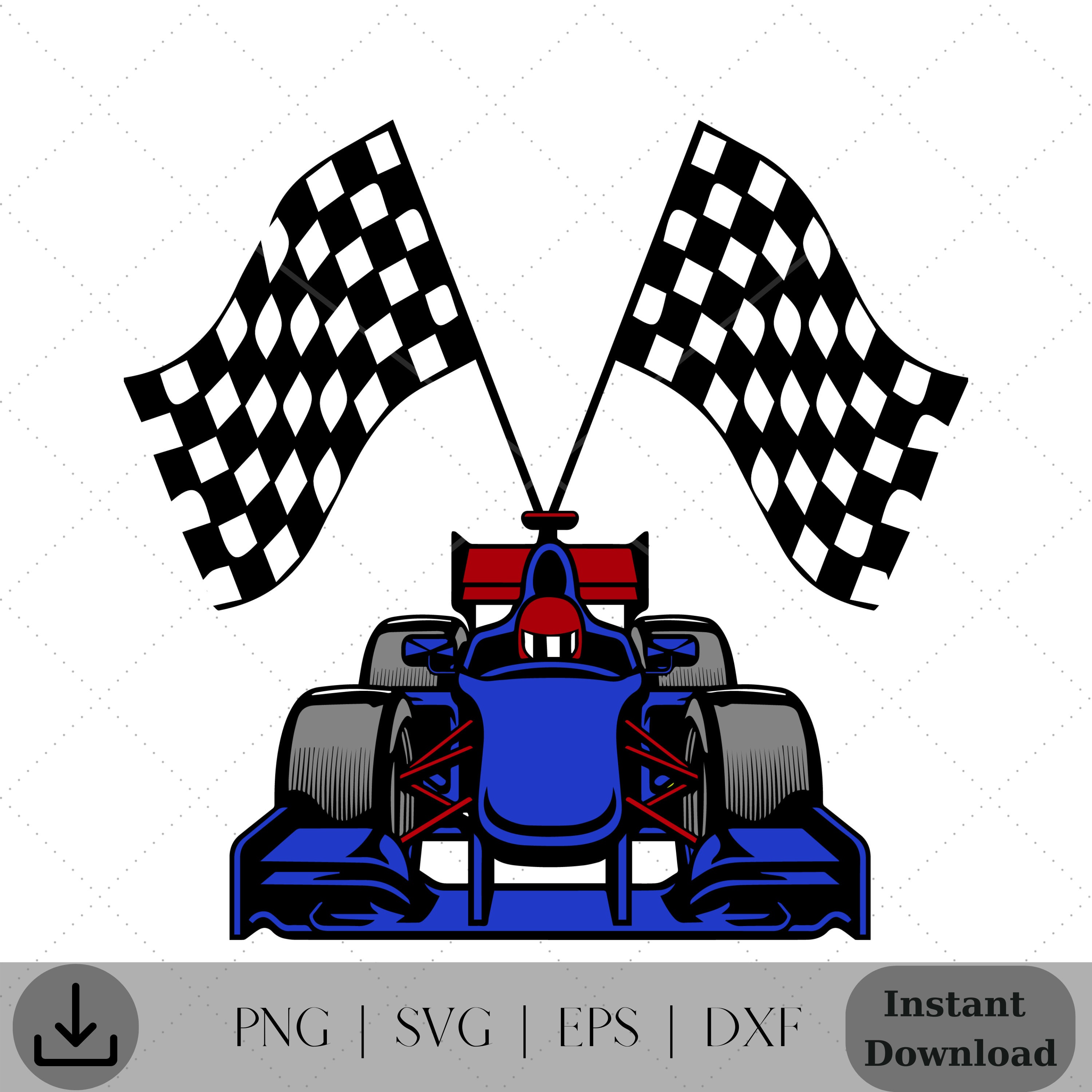 Blue Race Car Clipart