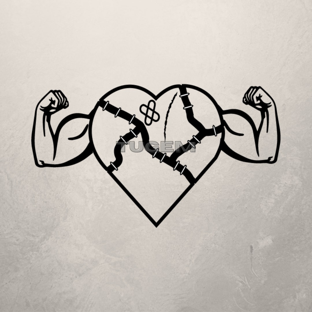 Heart Svg Love Svg Broken Heart Svg Stitches Svg File for - Etsy