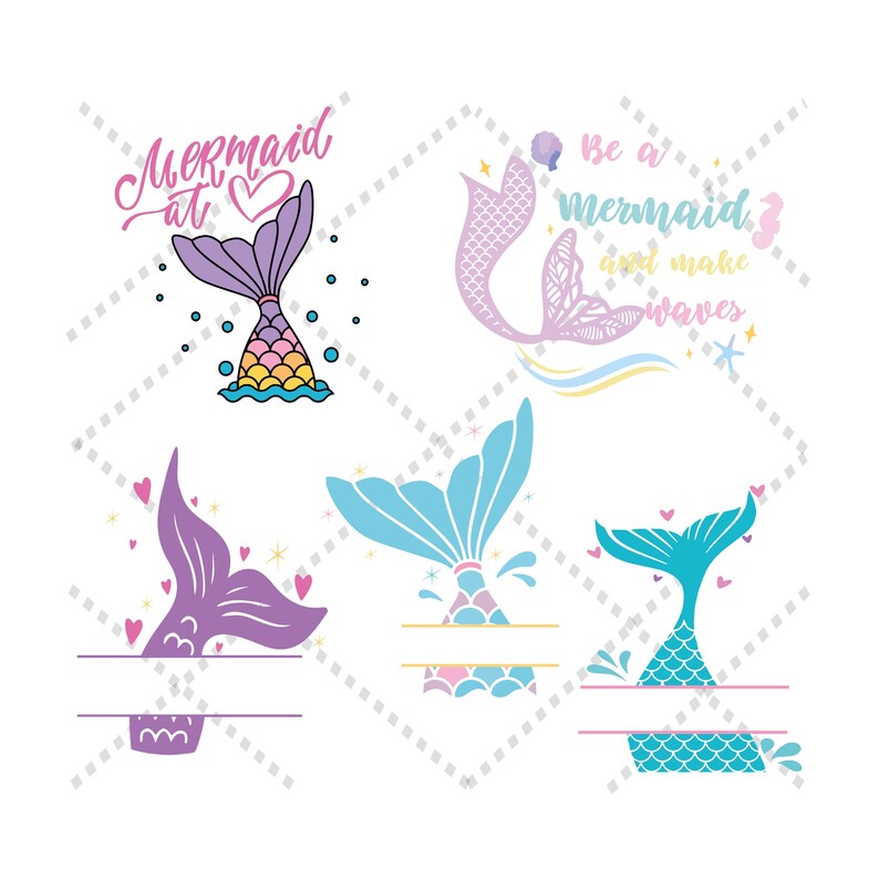 Mermaid Tale Svg Bundle Mermaid Tale Monogram Svg Be a - Etsy