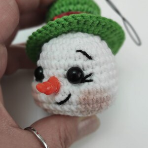 Crochet Snowman Bauble Pattern, Christmas Crochet Pattern, Snowman ...