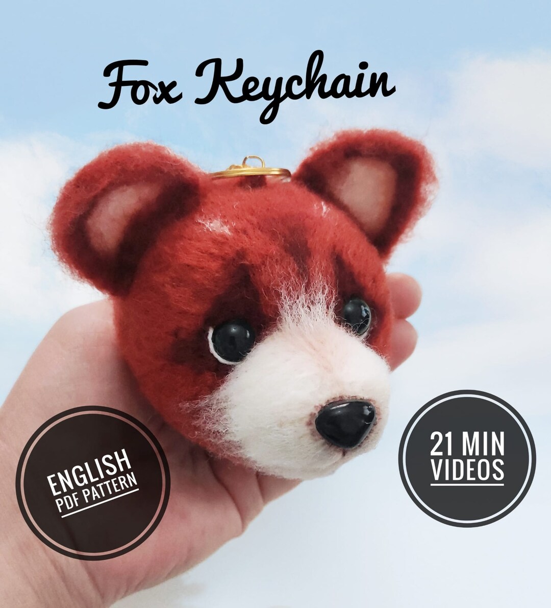 Amigurumi Fox Keycahin PATTERN, Crochet Fox Xmas Tree Decor, Crochet ...